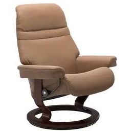 Relaxsessel stressless "Sunrise", braun (almond paloma), B:79cm H:103cm T:73cm, Leder BATICK: BATICK ist ein leicht korrigiertes, durchgefärbtes und genarbtes Möbelleder, bei dem die meisten Unebenheiten und Spuren in der Regel entfernt wurden., Leder PALOMA: PALOMA ist ein durchgefärbtes Semianilin-Möbelleder mit natürlicher Narbung., ROHLEDER Stoff Q2 FARON: Ein fester zuverlässiger Bouclu00e9 m