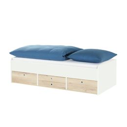 Möbel Kraft Schubkastenbett Grow Up - weiß - Materialmix - 127 cm - 54,5 cm - Möbel Kraft