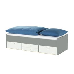 Möbel Kraft Schubkastenbett Grow Up - grau - Materialmix - 127 cm - 54,5 cm - Möbel Kraft