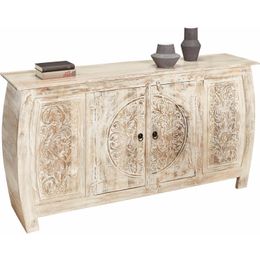 Sideboard Home Affaire, weiß (antik cremeweiß), B:166cm H:85cm T:40cm, Sideboards, Kommode, Breite 166 cm