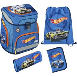 Schulranzen Scooli "EasyFit, Hot Wheels", Kinder, Gr. B/H/T: 33cm x 36,5cm x 29cm, bunt (hot wheels), Polyester, Rucksäcke