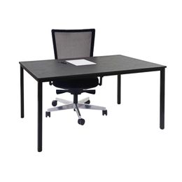 MCW Schreibtisch Petrila, Konferenztisch B&uuml;rotisch Seminartisch, 120x80cm MDF ~ schwarze Eiche-Optik