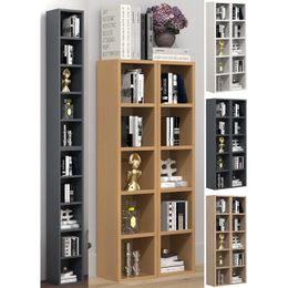 Vcm Holz CD DVD Stand Aufbewahrung Standregal B&uuml;cherregal Deko Regal Megosa S
