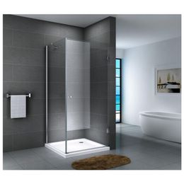 Fa-Bausysteme Glasdusche Eger Streifen 80 x 80 cm ohne Wanne