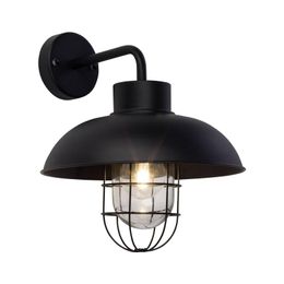 Brilliant Lampe Portland Au&szlig;enwandleuchte h&auml;ngend schwarz 1x A60, E27, 60W, geeignet f&uuml;r Normallampen (nicht enthalten) IP-Schutzart: 44 - spritzwassergesch&uuml;tzt