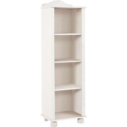 Bücherregal Home Affaire "Mette", weiß, B:45cm H:140cm T:30cm, Regale, Mit 3 Einlegeböden, Höhe 140 cm