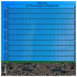 Fa-Bausysteme Doppelstabzaun Moosgr&uuml;n 8-6-8 mit 2030 mm 42,5 m