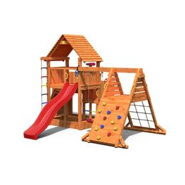 Fungoo Spielturm Kletterger&uuml;st BIG LEADER SPIDER RED