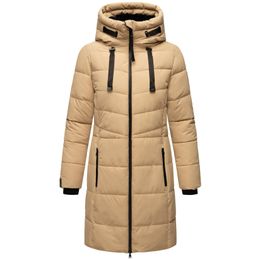 Marikoo Damen Winter Steppmantel Stepp Jacke Teddyfell Mantel Parker warm mit Kapuze Natsukoo