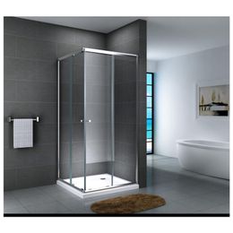 Fa-Bausysteme Glasdusche Werra Streifen 80 x 80 cm ohne Wanne