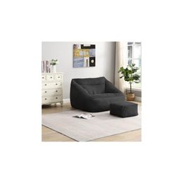 Home Deluxe Sitzsack mit Hocker COZY - Anthrazit