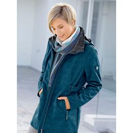 Softshelljacke Casual Looks Gr. 25, blau (petrol, meliert), Damen, 94% Polyester, 6% Elasthan, unifarben, Jacken