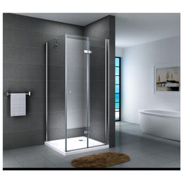 Fa-Bausysteme Glasdusche Leine Klarglas 90 x 90 cm ohne Wanne