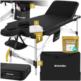 TecTake&reg; 3 Zonen Massageliege, Breite 78 cm, Polsterung 5 cm, mit Aluminiumgestell, 212 x 108 x 90 cm