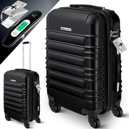 Kesser&reg; Reisekoffer Hartschalen-Koffer Inkl. Kofferwaage + Gep&auml;ckanh&auml;nger Trolley Gep&auml;ck Rollkoffer Zahlenschloss 4 Rollen ABS-Hartschale Teleskopgriff