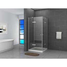 Fa-Bausysteme Glasdusche Eder Streifen 90 x 90 cm ohne Wanne