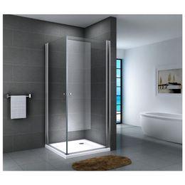 Fa-Bausysteme Glasdusche Aller Gestreift 80 x 80 cm ohne Wanne