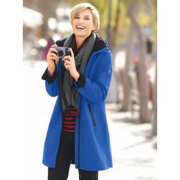 Softshelljacke Casual Looks, Damen, Gr. 42, blau (royalblau), 94% Polyester, 6% Elasthan, unifarben, figurumspielend, Jacken