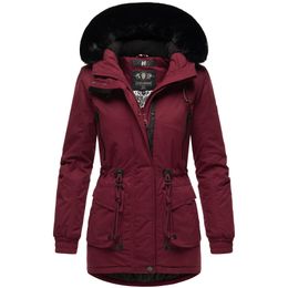 Navahoo Damen Sportlicher Wintermantel Baumwoll-Parka mit Kapuze Olessaa