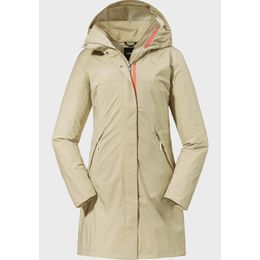 Schöffel Parka SCHÖFFEL "Parka Sardegna L", Damen, Gr. 36, braun (4160, braun), Oberstoff : 100% Polyester (Membran: Polyurethan) Futter Rumpf unten: 100% Polyester Futter Rumpf oben: 100% Polyester, modisch, regular fit, hoch geschlossener Ausschnitt, Jacken