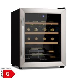 Klarstein Vinamour 16 Uno Weink&uuml;hlschrank 16Fl./42l 5-18&deg;C 41dB Glas Edelstahl 16 Flaschen 1 K&uuml;hlzone