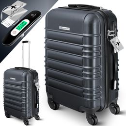 Kesser&reg; Reisekoffer Hartschalen-Koffer Inkl. Kofferwaage + Gep&auml;ckanh&auml;nger Trolley Gep&auml;ck Rollkoffer Zahlenschloss 4 Rollen ABS-Hartschale Teleskopgriff