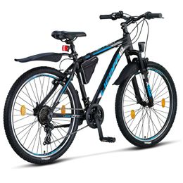Licorne Bike Effect Premium Mountainbike in 26, 27,5 und 29 Zoll - Fahrrad f&uuml;r Jungen, M&auml;dchen, Herren und Damen - Shimano 21 Gang-Schaltung - Herrenrad Zoll:29.00;Farbe:Schwarz/Anthrazit (2xDisc-Bremse)