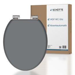 Sch&uuml;tte Sch&uuml;tte MDF WC-Sitz SPIRIT GREY, Toilettendeckel mit Absenkautomatik