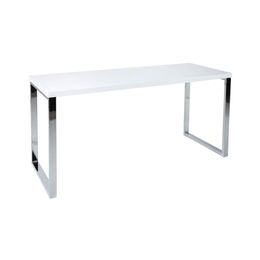 Riess Ambiente riess-ambiente Schreibtisch WHITE DESK - 140cm wei&szlig; Hochglanz B&uuml;rotisch modern
