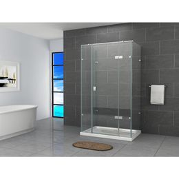 Fa-Bausysteme Glasdusche Isar rechts Klarglas 120 x 80 cm ohne Wanne
