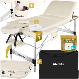 TecTake&reg; 3 Zonen Massageliege, Breite 78 cm, Polsterung 5 cm, mit Aluminiumgestell, 212 x 108 x 90 cm