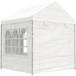 vidaXL - Pavillon mit Dach Weiß 2,28x2,23x2,69 m Polyethylen