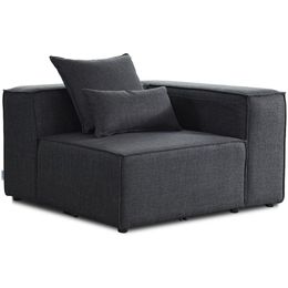 Modulares Sofa verona Farbe: Anthrazit, Ausführung: Ecksofa Rechts Sofa Couch Modularsofa Wohnzimmersofa - Home Deluxe