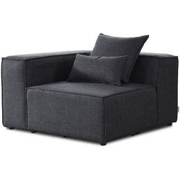 Modulares Sofa verona Farbe: Anthrazit, Ausführung: Ecksofa Links Sofa Couch Modularsofa Wohnzimmersofa - Home Deluxe