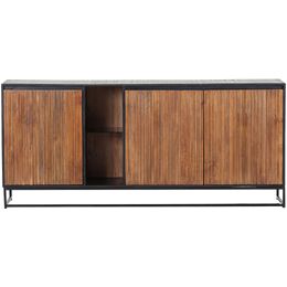 Sideboard GUTMANN FACTORY, braun (schwarz, braun), B:170cm H:75cm T:40cm, Holz teilmassiv, Sideboards