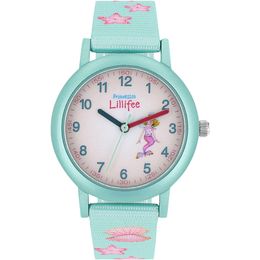 Quarzuhr Prinzessin Lillifee, blau (türkis, rosa), Armbanduhren, Kinder, Armbanduhr, Kinderuhr, Mädchenuhr, ideal auch als Geschenk