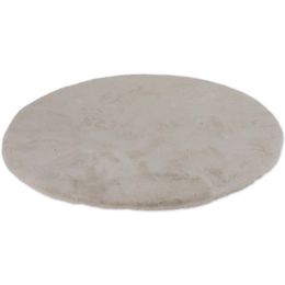 Schöner Wohnen Kollektion Fellteppich "Tender" Gr. 9, beige (creme), H:26mm Ø:120cm, Kunstfaser, SCHÖNER WOHNEN-KOLLEKTION, Teppiche, Fellteppich, besonders weich durch Microfaser, Kunstfell, waschbar, Wohnzimmer