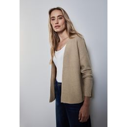 Cardigan Street One, Damen, Gr. 38, beige (honey sand melange), Strick, Obermaterial: 30% Polyester, 29% Polyacryl, 21% Viskose, 20% Nylon, casual, bequem hüftbedeckend, Langarm, Strickjacken