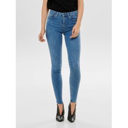 Skinny-fit-Jeans Only "ONLPOWER MID SK PUSH REA2981 NOOS", Damen, Gr. L (40), Länge 32, blau (light blau denim), Denim/Jeans, Obermaterial: 92% Baumwolle, 6% Polyester, 2% Elasthan, modisch, skinny fit, Jeans, mit Push-up-Effekt