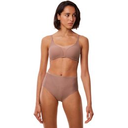 Slip Triumph "Shape Smart Maxi" Gr. L, braun (toasted almond), Damen, Microtouch, Obermaterial: 55% Elasthan, 45% Polyamid, unifarben, Unterhosen, glättend und schmeichelnd