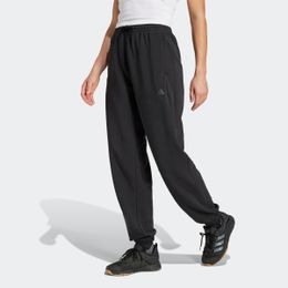 Sporthose adidas Performance "D4T KNIT PANT", Damen, Gr. L, N-Gr, schwarz, Obermaterial: 73% Polyester, 19% Baumwolle, 8% Elasthan, sportlich, Hosen