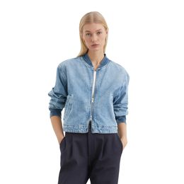 Marc O'Polo Jeansjacke MARC O'POLO DENIM "aus Rigid Denim" Gr. L, blau, Damen, Obermaterial: 100% Baumwolle; Futter: 65% Polyester, 35% Baumwolle, unifarben, Jacken