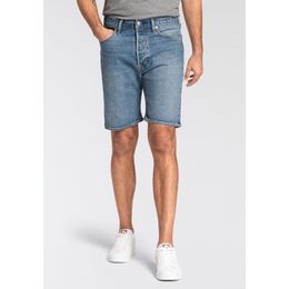 Levi's Jeansshorts LEVI'S "501", Herren, Gr. 29, N-Gr, blau (9am on battery short), Denim/Jeans, Obermaterial: 99% Baumwolle, 1% Elasthan, casual, normal, Jeans, FRESH COLLECTION, 501 collection