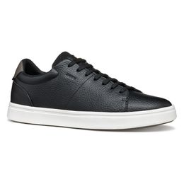 Sneaker Geox "U BALTMOORE", Herren, Gr. 39, schwarz, Leder, Synthetik, Textil, Schuhe, Retro Sneaker, Schnürschuh mit farblich abgesetzter Ferse