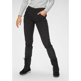 Softshellhose CMP "WOMAN LONG PANT", Damen, Gr. 38, N-Gr, schwarz, Softshell, Obermaterial: 96% Polyester, 4% Elasthan. Innenseite: 100% Polyester, sportlich, Hosen, Wasserabweisend & Windabweisend & Atmungsaktiv