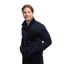 Strickfleecejacke Icepeak "AGARAT", Herren, Gr. L, blau (dunkel blau), Obermaterial: 100% Polyester, Jacken