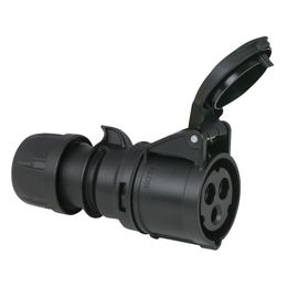 PCE CEE 16 A/240 V - 3P Plug female - Schwarz - IP44