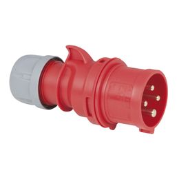 PCE CEE 16 A/400 V - 4P Plug male - Rot - IP44
