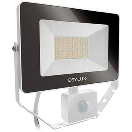 Esylux LED-Strahler 30W OFL/AFL BASIC 3000K ws 1LED IP65 mt Konv breitstrahlend m.BWM AFLBASICLED30W3000KWH