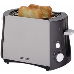 Cloer Toaster 2-Schlitz metall/sw 825W 3410